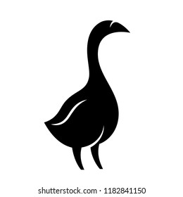Goose Icon Duck Icon Goose Vector Stock Vector (Royalty Free) 1182841150