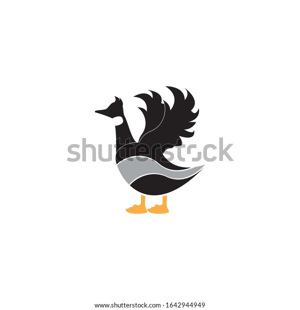 Goose Icon Symbol Vector Illustration Stock Vector (Royalty Free ...