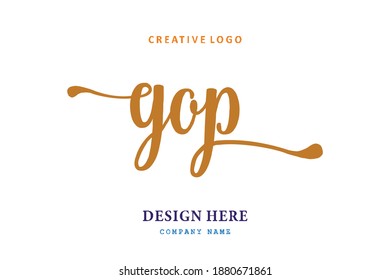 5 Gop Letter Logo Design Images, Stock Photos & Vectors | Shutterstock
