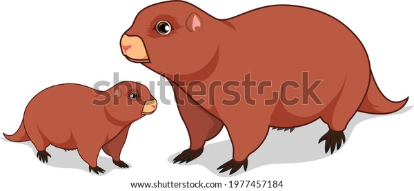 Gopher Mammals Cartoon Vector Art Illustration Stock Vector (Royalty ...