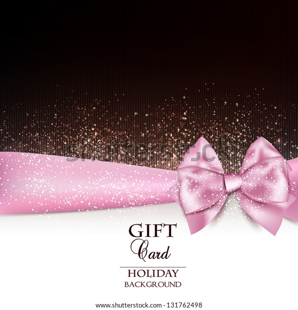 Gorgeous Holiday Background Pink Bow Copy Stock Vector (Royalty Free ...