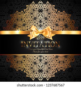 Gorgeous Shiny Invitation Card Banner Gold 库存矢量图（免版税）1172347717 ...