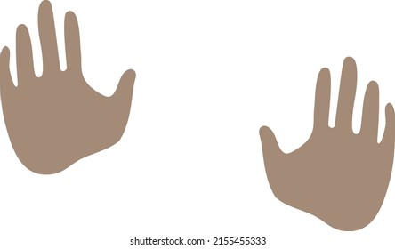 Gorilla Handprints Isolated Vector Illustration Stock Vector (Royalty ...