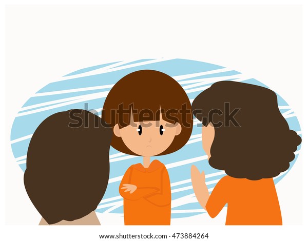 Gossip Group Cartoon Vector Stock Vector (Royalty Free) 473884264