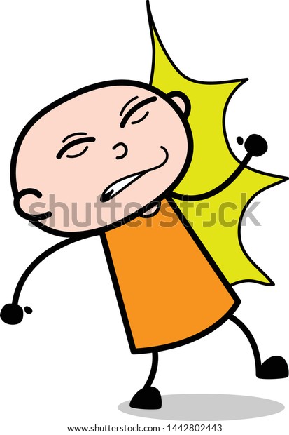 Got Hit Cartoon Thief Criminal Guy Stock Vector (Royalty Free ...
