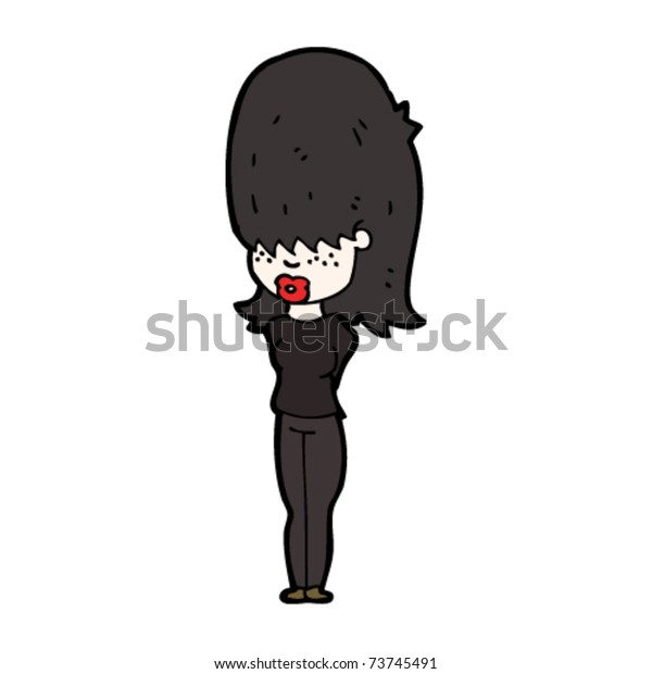 Goth Girl Cartoon Stock Vector (Royalty Free) 73745491 | Shutterstock