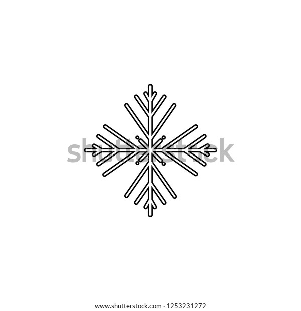 Gothic Black Winter Snowflake Isolated On Stock Vector (Royalty Free ...