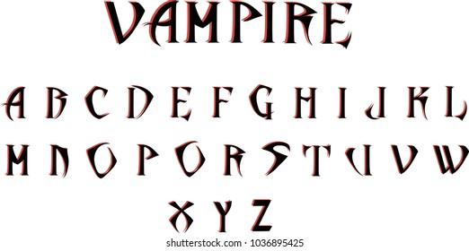 2,225 Vampire font Stock Vectors, Images & Vector Art | Shutterstock