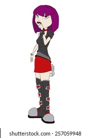 Gothic Girl Stock Vector (Royalty Free) 257059948 | Shutterstock