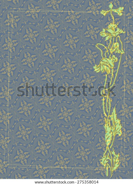 Gothic Poppy Card Flower Background: vector de stock (libre de regalías ...