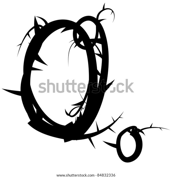 Gothic Spiky Floral Vector Alphabet Capitallowercase Stock Vector ...