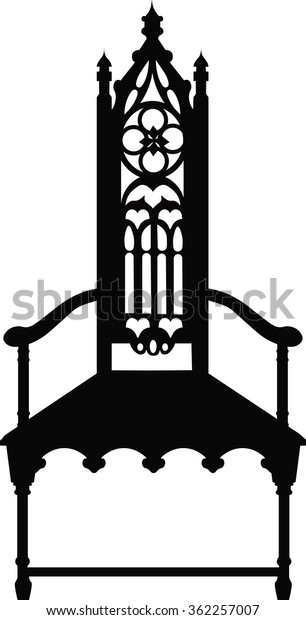 Gothic Style Chair Vector Sketch Stock Vector (Royalty Free) 362257007 ...