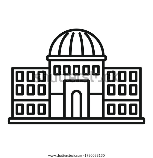 Governance Building Icon Outline Governance Building Stock Vector ...