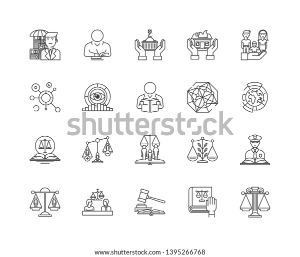 Governance Line Icons Signs Vector Set Stock Vector (Royalty Free ...
