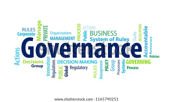 Governance Word Cloud 스톡 벡터(로열티 프리) 1165790251