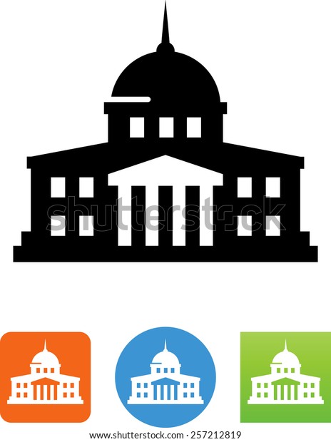 Government Building Icon Stock Vector (Royalty Free) 257212819
