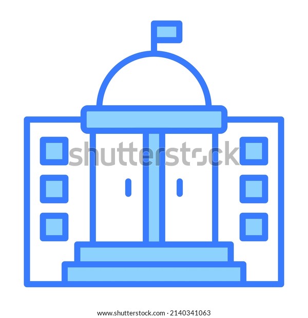 Government Building Vector Illustration Isolated On Stock Vector ...
