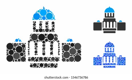 Government Buildings Composition Round Dots Variable Stock Vector ...