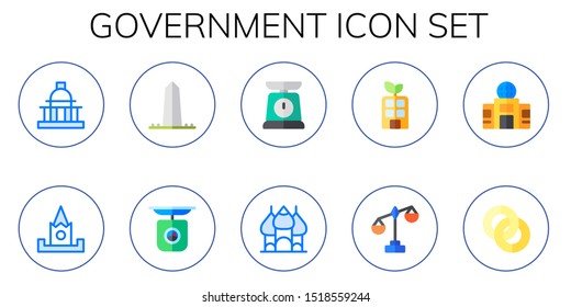 Government Icon Set 10 Flat Government Stock Vector (Royalty Free ...