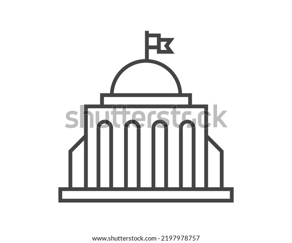 Government Icon Vector Building Construction Symbol Stock Vector ...