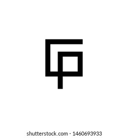 Gp Icon Letter Vector Logo Stock Vector (Royalty Free) 1460693933