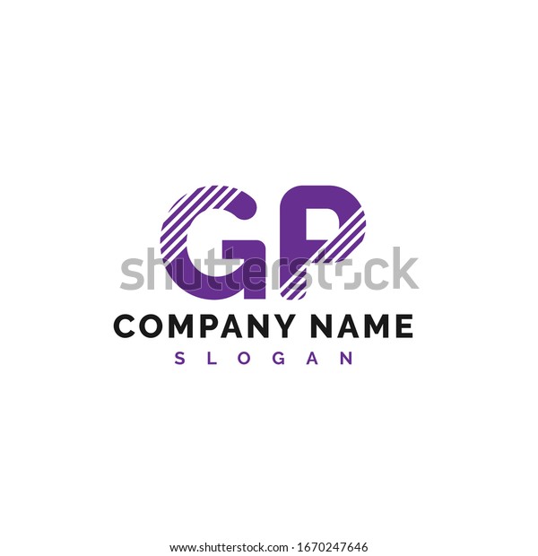 Gp Letter Logo Design Gp Letter Stock Vector (Royalty Free) 1670247646