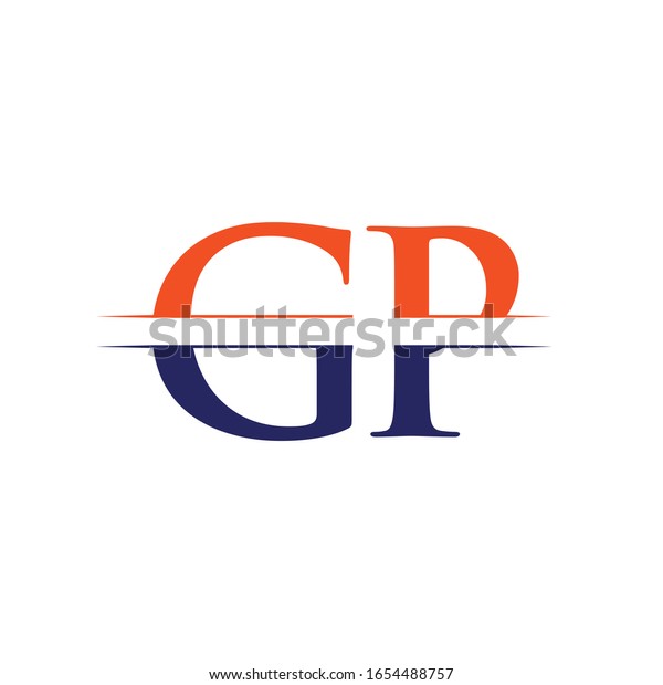 Gp Letter Type Logo Design Vector Stock Vector (Royalty Free) 1654488757