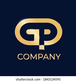 Gp Logo Design Template Luxury Gold Stock Vector (Royalty Free ...
