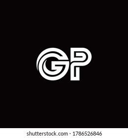 Gp Monogram Logo Abstract Line Design Stock Vector (Royalty Free ...