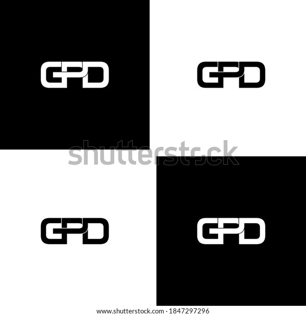 Gpd Letter Original Monogram Logo Design Stock Vector (Royalty Free ...