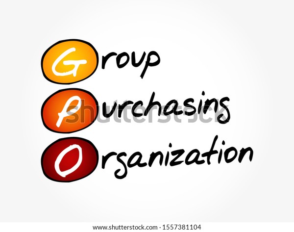 Gpo Group Purchasing Organization Acronym Business Stock Vector ...