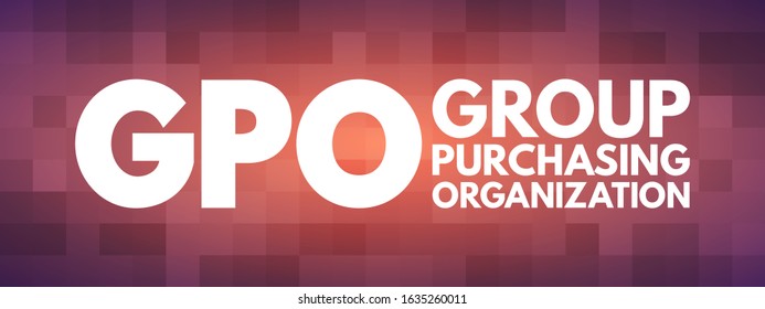 Gpo Group Purchasing Organization Entity That: vector de stock (libre ...
