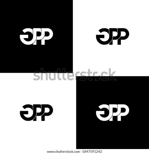 Gpp Letter Original Monogram Logo Design Stock Vector (Royalty Free ...