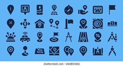 Gps Icon Set 32 Filled Gps Stock Vector (Royalty Free) 1463815442 ...