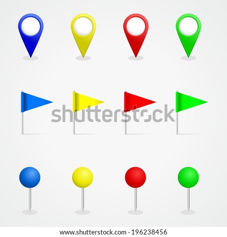 GPS Icons Set Stock Vector (Royalty Free) 196238456 - Shutterstock