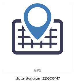 Gps Location Icon Concept Stock Vector (Royalty Free) 2205035447 ...
