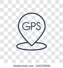 Gps Location Icon Trendy Linear Gps Stock Vector (Royalty Free ...