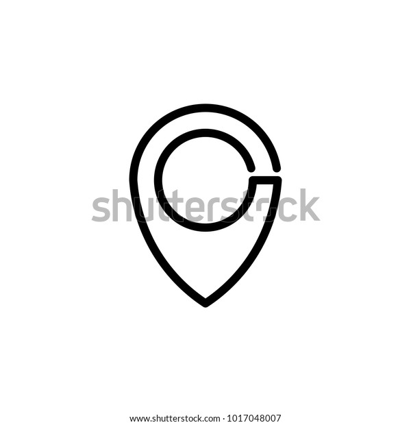 Gps Location Lineart Logo Stock Vector (Royalty Free) 1017048007 ...