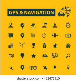 Gps Navigation Icons Stock Vector (Royalty Free) 462475510 | Shutterstock