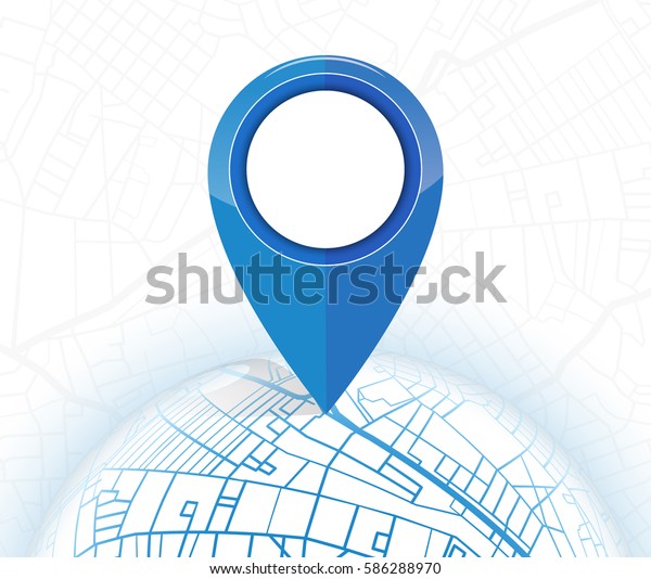 Gps Navigation Mockup Blue Color On Stock Vector (Royalty Free ...