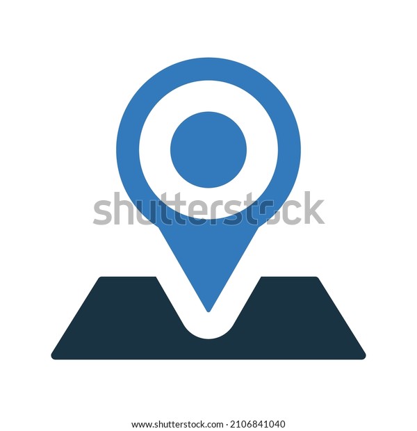 Gps Navigation Pin Icon Simple Editable Stock Vector (Royalty Free ...