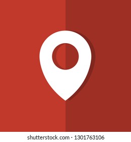Gps Pin Icon Map Symbol Flat Stock Vector (Royalty Free) 1301763106 ...