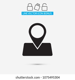 Gps Sign Location Template Logo Stock Vector (Royalty Free) 1369271243