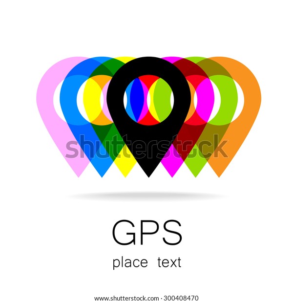 Gps Sign Location Template Logo Stock Vector (Royalty Free) 300408470