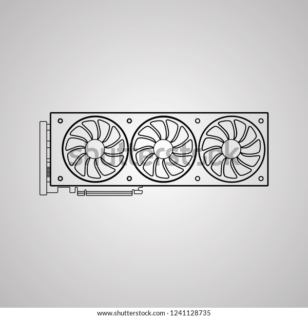 Gpu Icon Vector Illustration Linear Symbol Stock Vector (Royalty Free ...