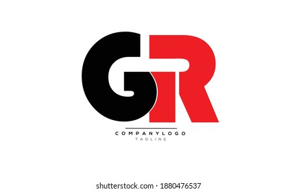 Gr Icon Monogram Letter Text Alphabet Stock Vector (Royalty Free ...
