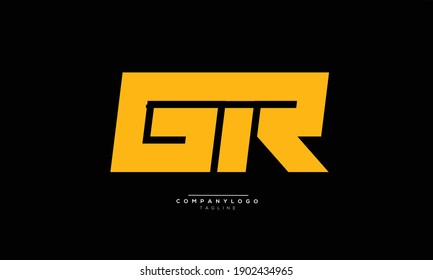 Gr Icon Monogram Letter Text Alphabet Stock Vector (Royalty Free ...