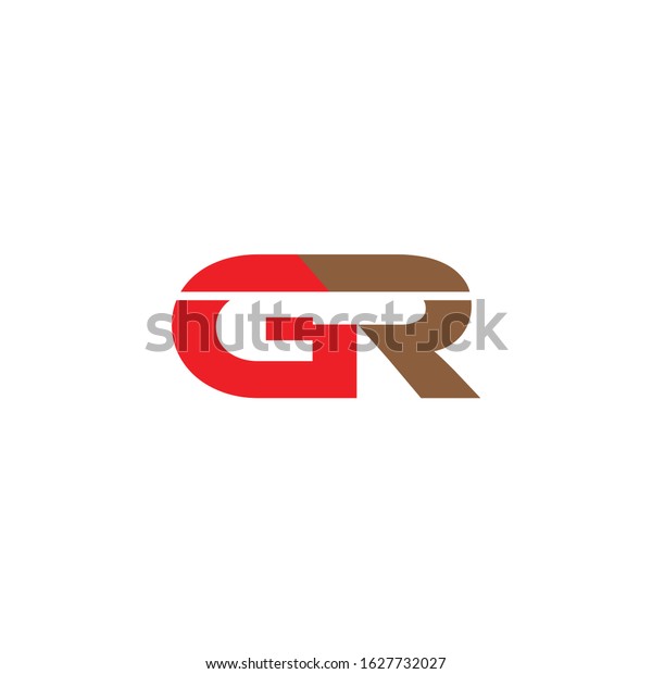 Gr Letter Logo Design White Background Stock Vector (Royalty Free ...