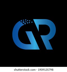 Gr Letter Tech Logo Design Stock Vector (Royalty Free) 1909135798 ...