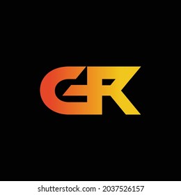 Gr Logo Creative Modern Minimal Alphabet Stock Vector (Royalty Free ...